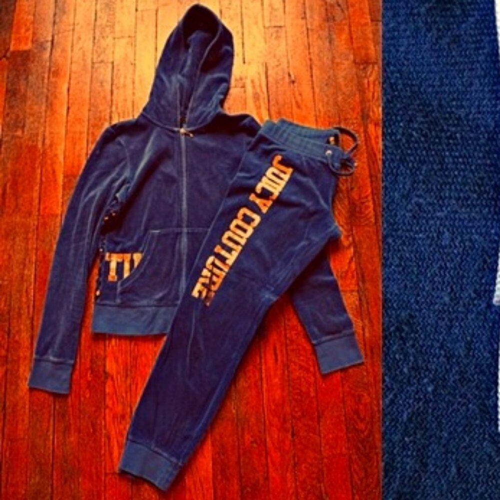 Juicy Couture Velour Glamorous Tracksuits In Indigo-P… - Gem